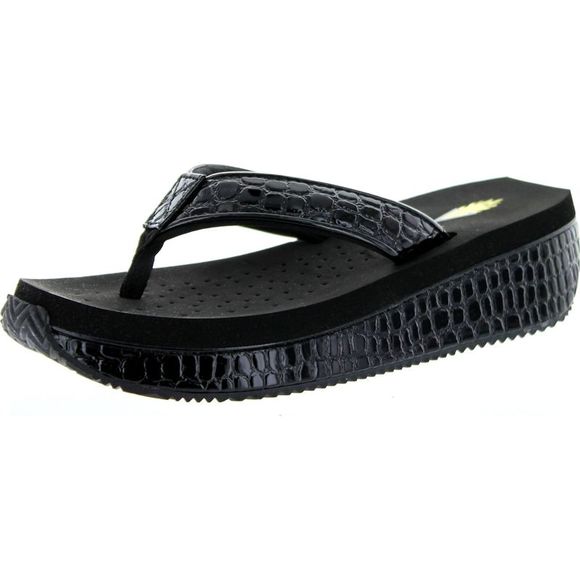 Volatile | Shoes | Volatile Mini Croco Black Womens Sandals New | Poshmark